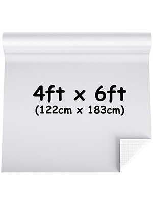 VEVOR White Board Paper, 6x4 ft Dry Erase Whiteboard Paper w/ Adhesive ...
