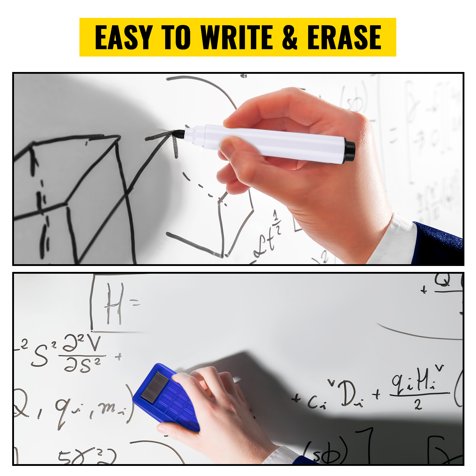 VEVOR White Board Paper, 6x4 ft Dry Erase Whiteboard Paper w/ Adhesive ...