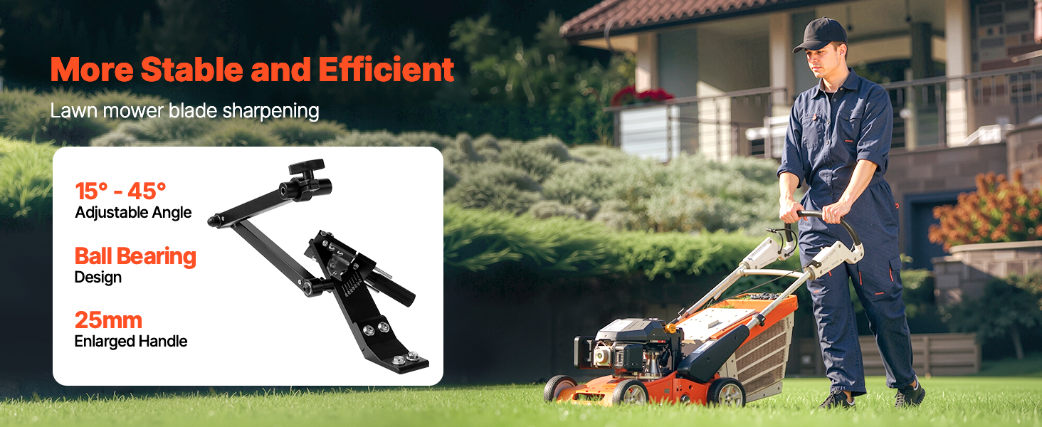 VEVOR Lawn Mower Blade Sharpener 15°-45° Adjustable Lawnmower Blade ...