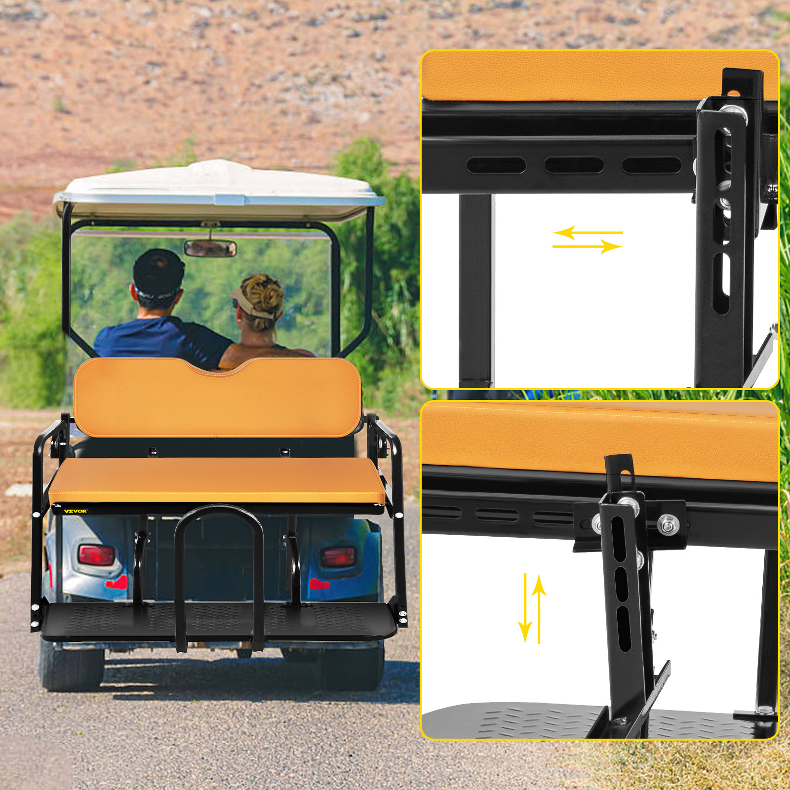 VEVOR Golf Cart Rear Seat, Club Car Rear Seat for Club Car Precedent ...