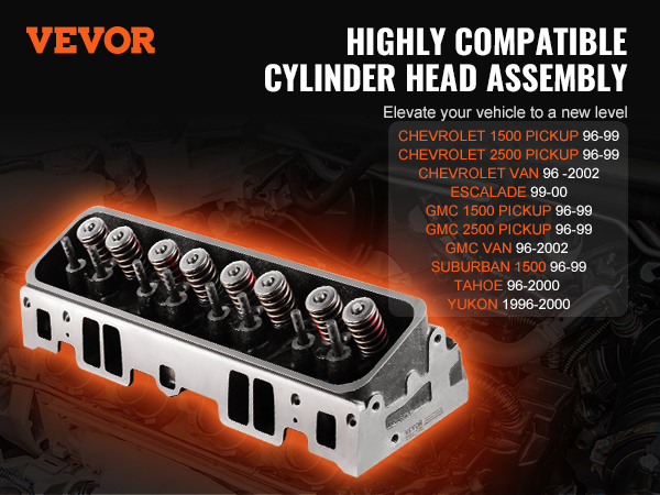 VEVOR Engine Cylinder Head Assembly Replacement Iron for CHEVROLET ...