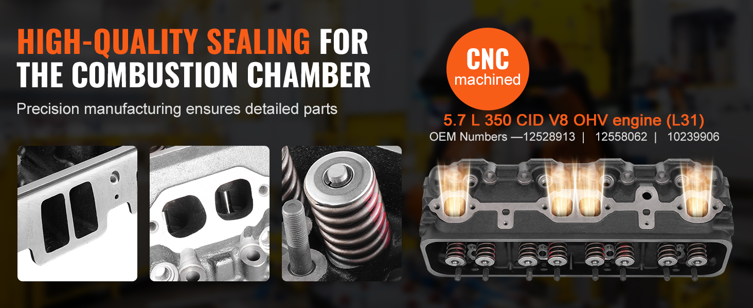 VEVOR Engine Cylinder Head Assembly Replacement Iron for CHEVROLET ...