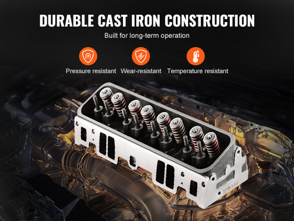 VEVOR Engine Cylinder Head Assembly Replacement Iron for CHEVROLET ...