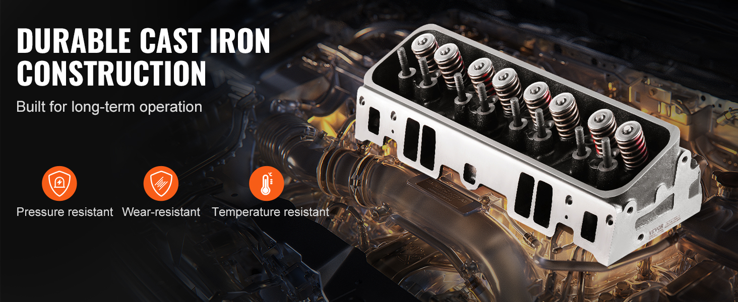 VEVOR Engine Cylinder Head Assembly Replacement Iron for CHEVROLET ...