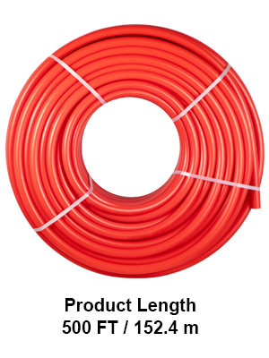VEVOR PEX Pipe, 1 Inch x 500 FT PEX Tubing, Non Oxygen Barrier Red PEX ...