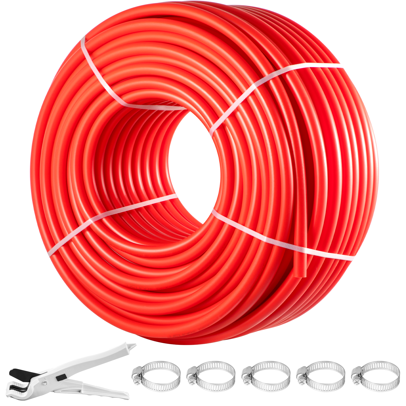 VEVOR PEX Pipe, 1 Inch x 500 FT PEX Tubing, Non Oxygen Barrier Red PEX ...