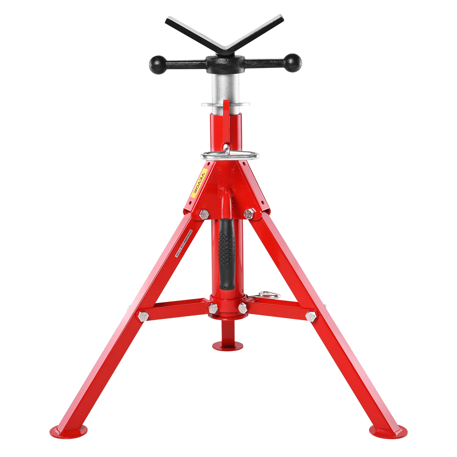 VEVOR V Head Pipe Stand 1/8"-12" Capacity, Adjustable Height 24"-42 ...