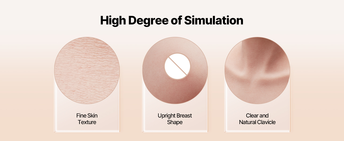 VEVOR Silicone Breastplate C-Cup High Neck Fake Breasts for Cosplay ...
