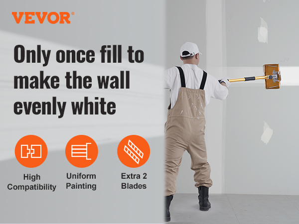 VEVOR Drywall Flat Box, 10-Inch Wide Quick Clean, Aluminum Finishing ...