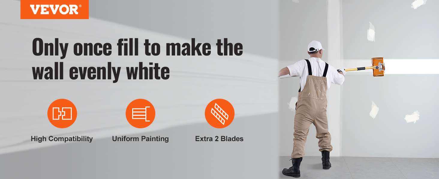 VEVOR Drywall Flat Box, 10-Inch Wide Quick Clean, Aluminum Finishing ...