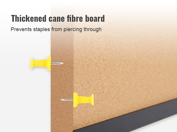 VEVOR Cork Board, 36x24 inches Bulletin Board with MDF Sticker Frame ...
