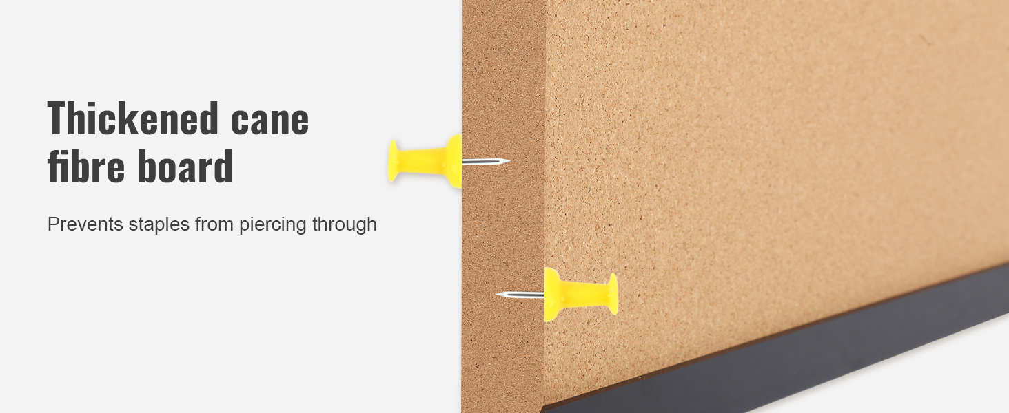 VEVOR Cork Board, 36x24 inches Bulletin Board with MDF Sticker Frame ...