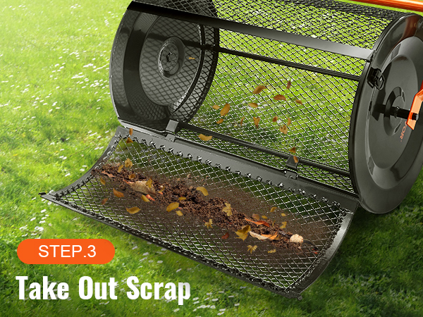 VEVOR Compost Spreader Peat Moss Spreader 24 inch Wide 24.4-26.4 ...