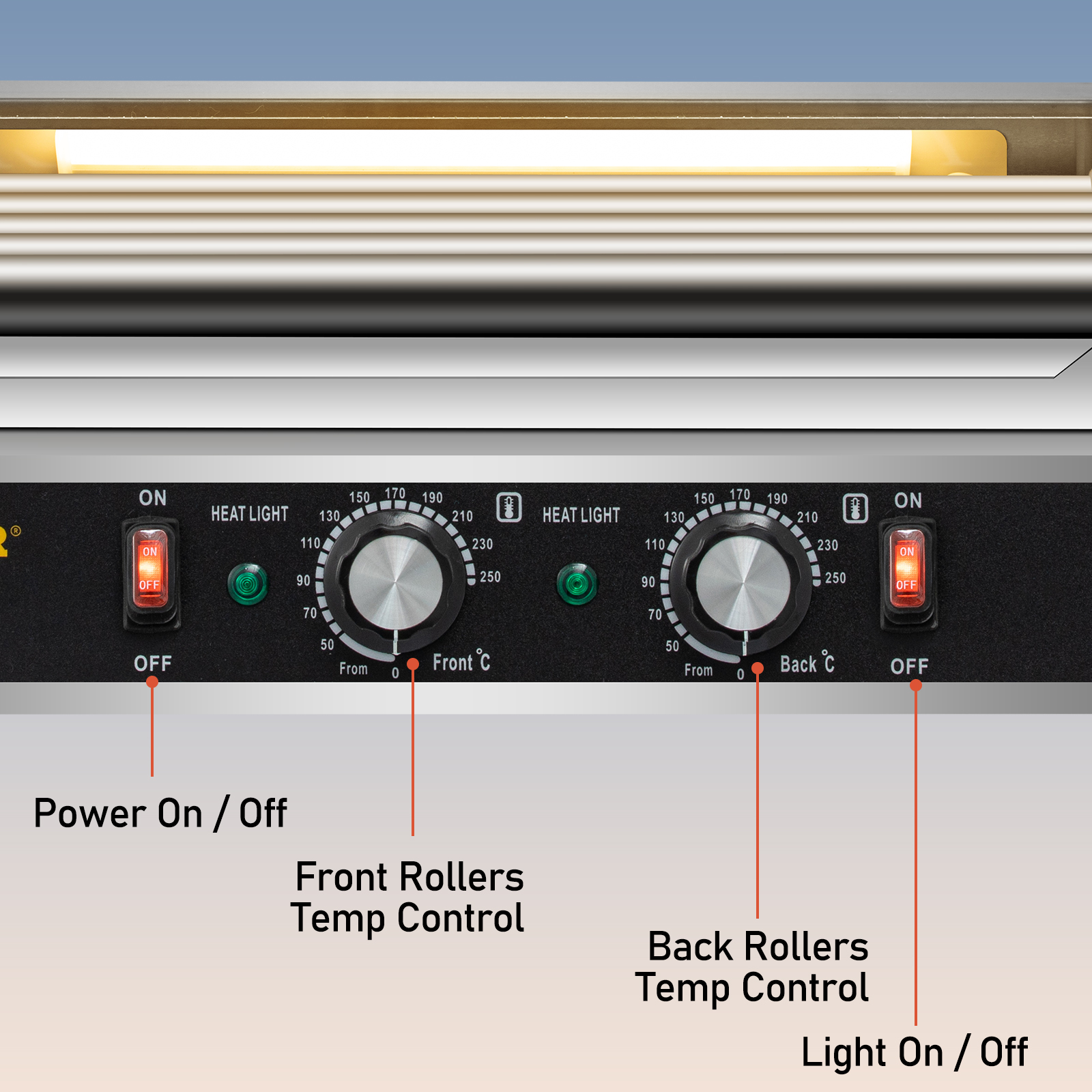 VEVOR Hot Dog Roller, 12 Hot Dog Capacity 5 Rollers, 750W Stainless ...