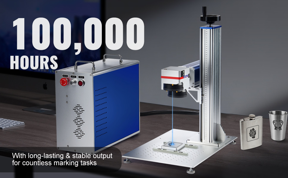VEVOR Fiber Laser Marking Machine 30W LightBurn Compatible Fiber Laser ...