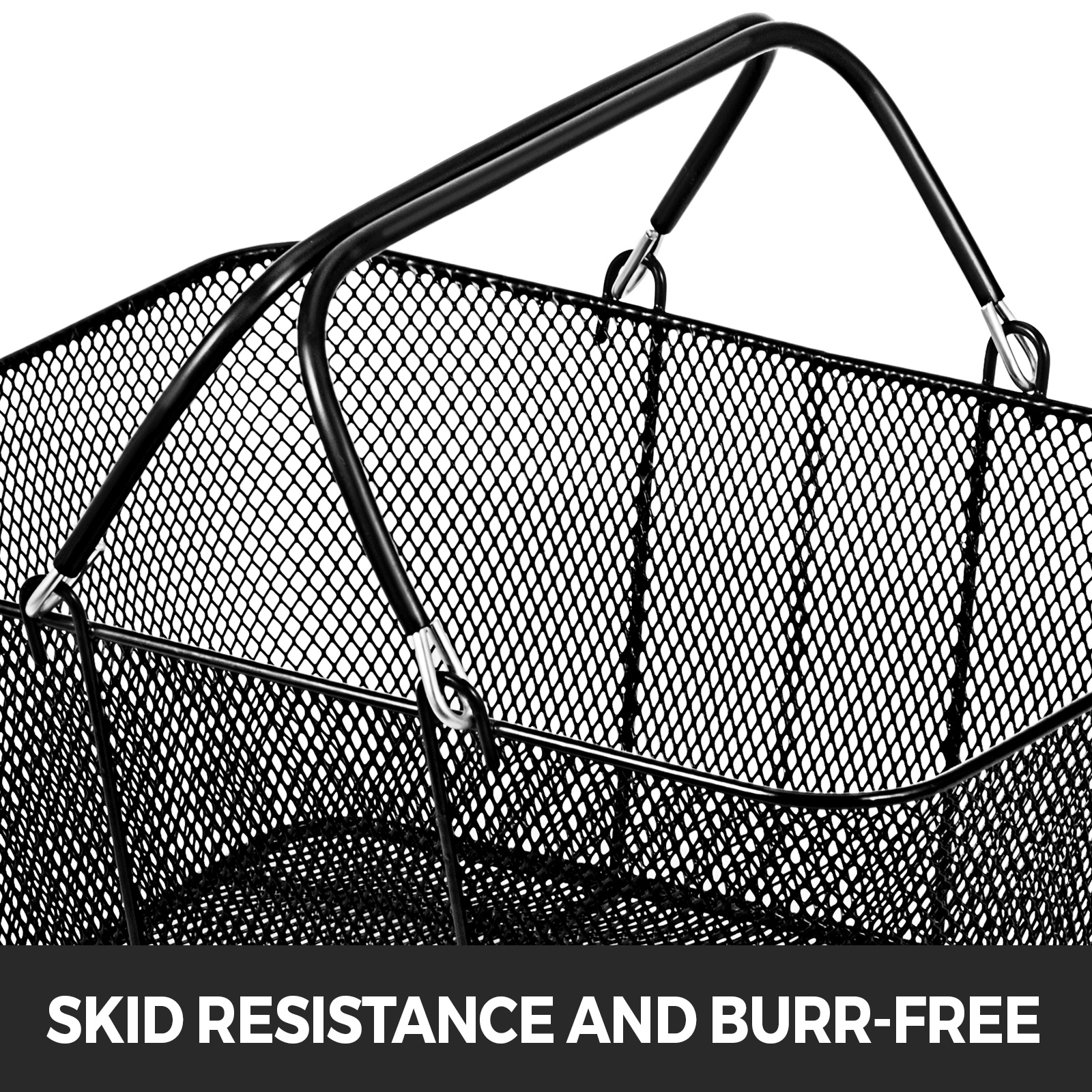 VEVOR Shopping Baskets with Handles, 12PCS, Black Metal Shopping Basket ...