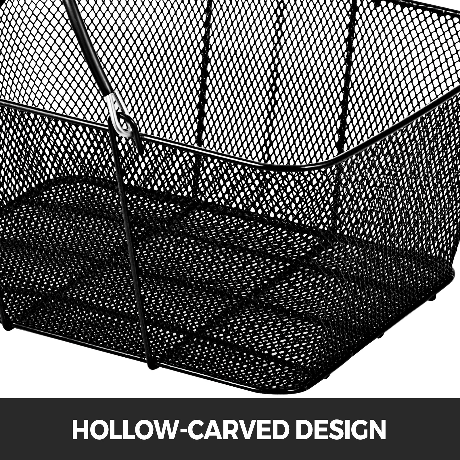 VEVOR Shopping Baskets with Handles, 12PCS, Black Metal Shopping Basket ...
