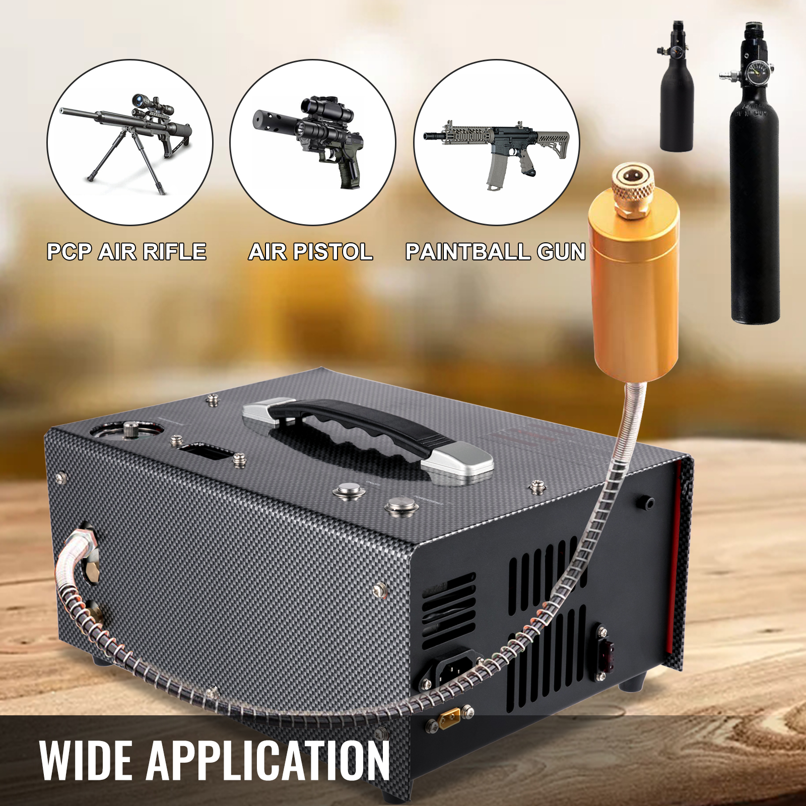 VEVOR PCP Air Compressor 12V DC, PCP Compressor 4500 Psi, Paintball Air ...