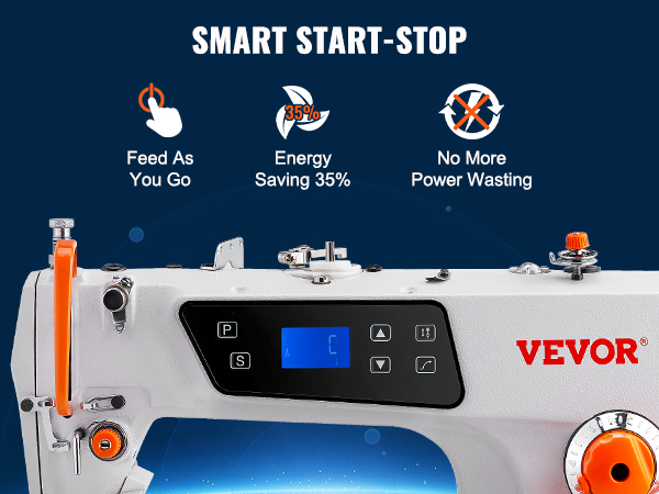 VEVOR Industrial Sewing Machine, 550W Heavy-duty Lockstitch Sewing ...