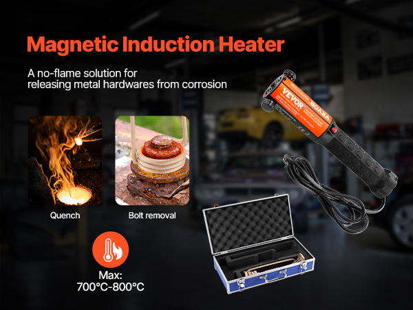 VEVOR 1KW Magnetic Induction Heater Hand-held Induction Heater for ...