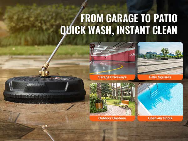 VEVOR Pressure Washer Surface Cleaner Universal 15", Pressure Washer ...