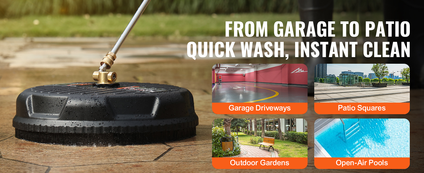 VEVOR Pressure Washer Surface Cleaner Universal 15", Pressure Washer ...