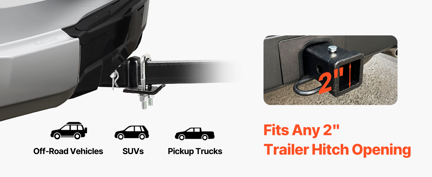 VEVOR 500 lbs Hitch Cargo Carrier Folding Hitch Cargo Carrier for 2 ...
