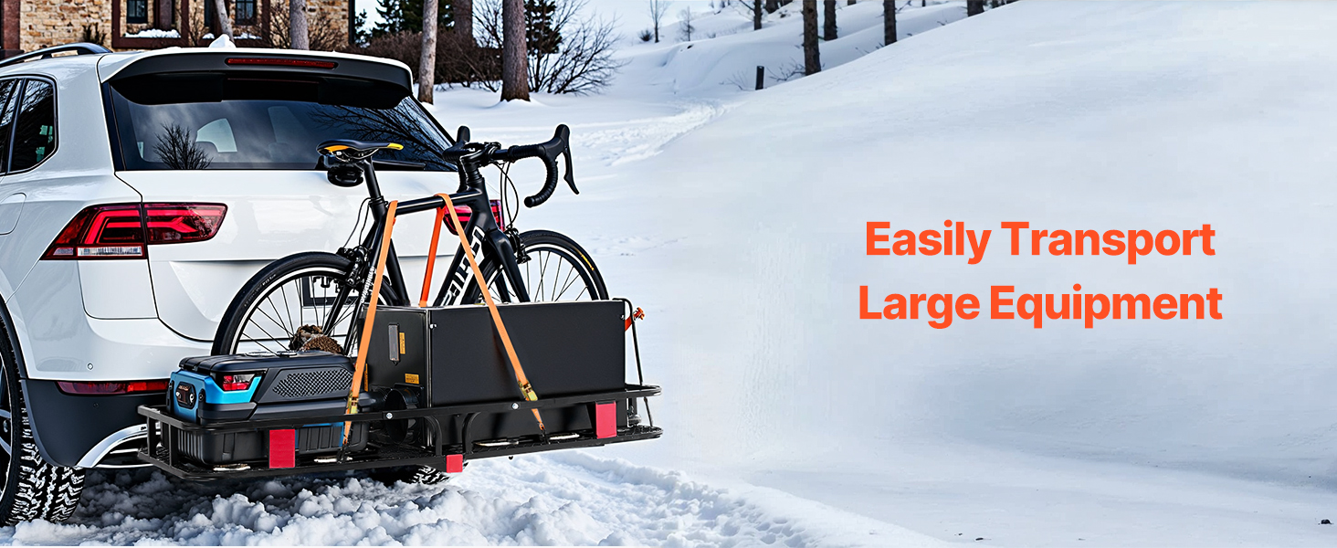 VEVOR 500 lbs Hitch Cargo Carrier Folding Hitch Cargo Carrier with ...