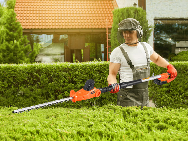 VEVOR Extendable Cordless Electric Hedge Trimmer 20V 1200RMP with 20in ...
