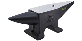 VEVOR Cast Steel Anvil, 110 Lbs(50kg) Single Horn Anvil with Large ...