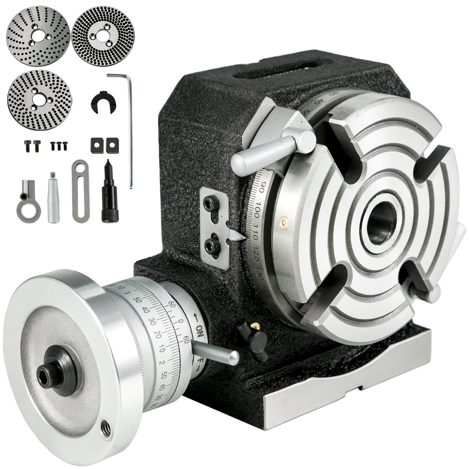 VEVOR Rotary Table 4inch(100mm) Horizontal Vertical Milling Table 2 ...