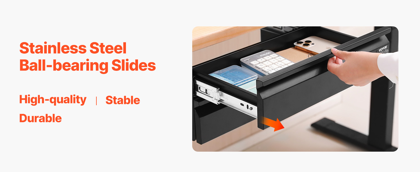2 Drawer 16" Under Desk Drawer Organizer Slide-out Drawer Space Saver ...