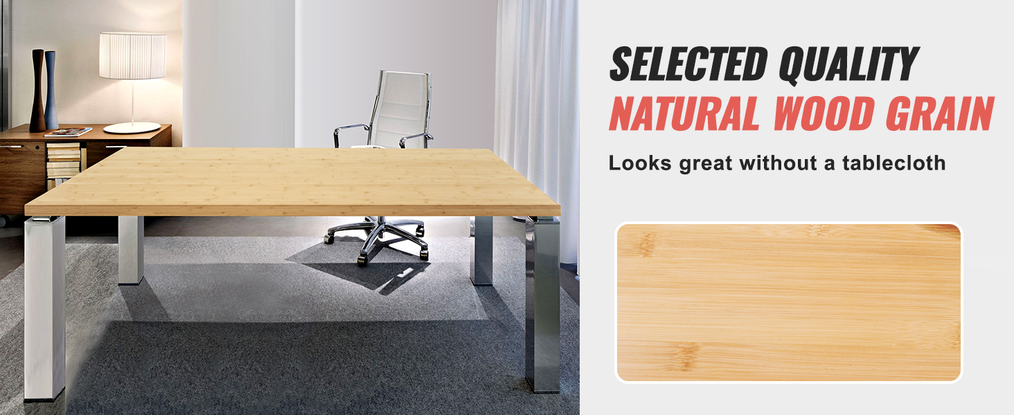 VEVOR Bamboo Table Top, 70.9" x 29" x 1.5", 330 lbs Load Capacity ...