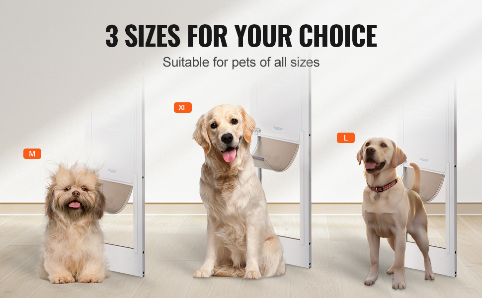 VEVOR Dog Door for Sliding Glass Door 75 7/8"-80 11/16" Adjustable ...
