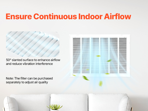 Return Air Filter Grille Fits W30 x H20 In Duct Opening Vent Cover ...