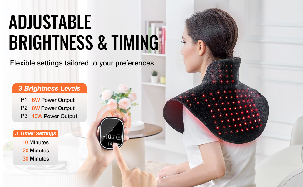 Red Light Therapy for Shoulder Neck 660&850nm Wearable Light Therapy ...