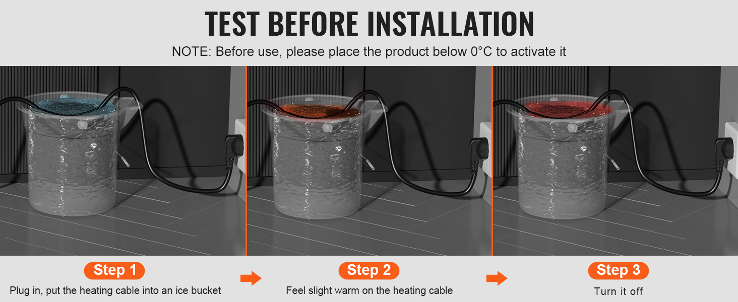 Pipe Heating Cable 60FT 7W/FT Heat Tape for Pipes with Built-in ...