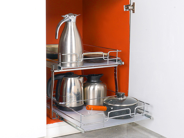 VEVOR 2 Tier 20"W x 21"D Pull Out Cabinet Organizer, Heavy Duty Slide ...