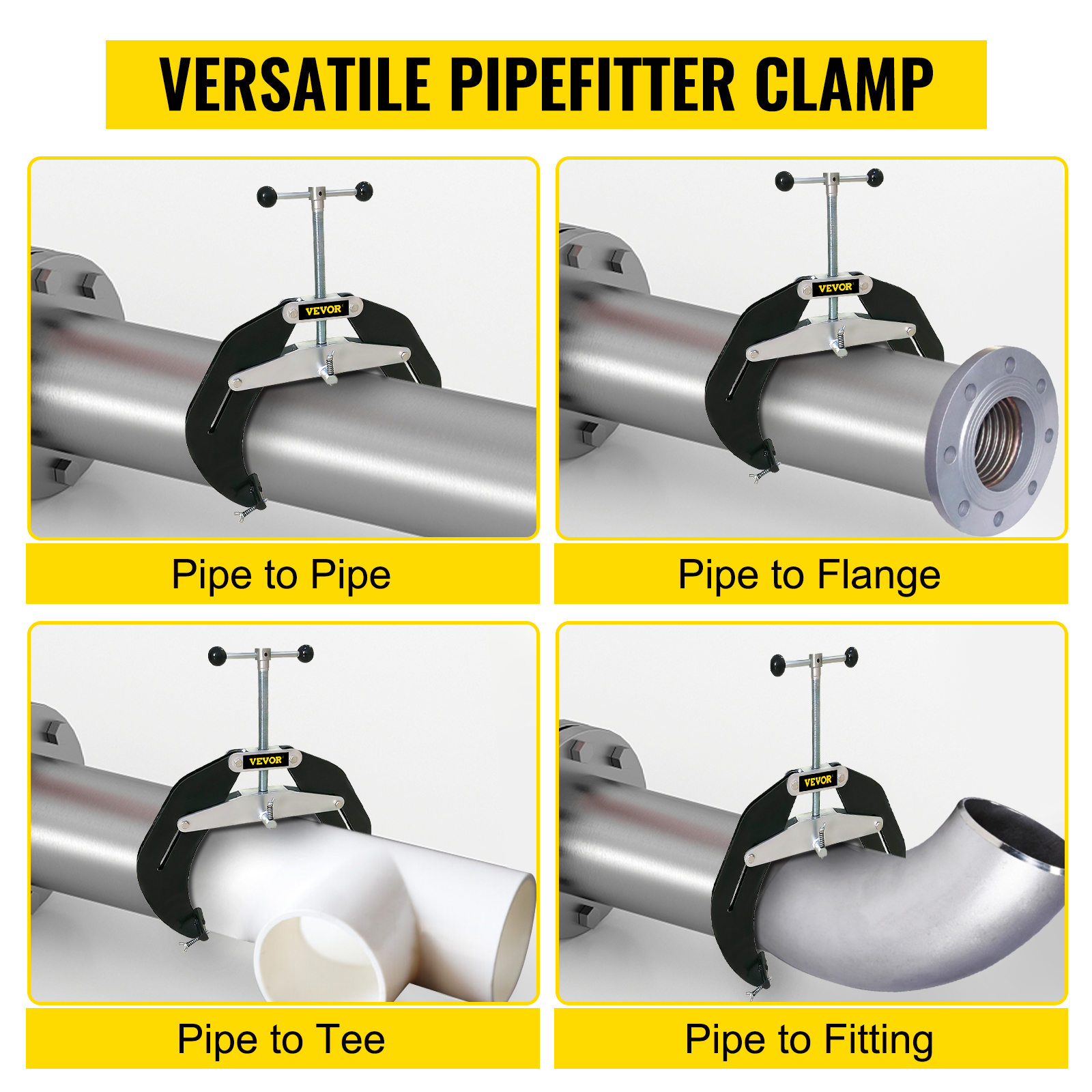 VEVOR Pipe Clamp, 5 to 12 in, High Strength Ultra Clamp with Quick ...