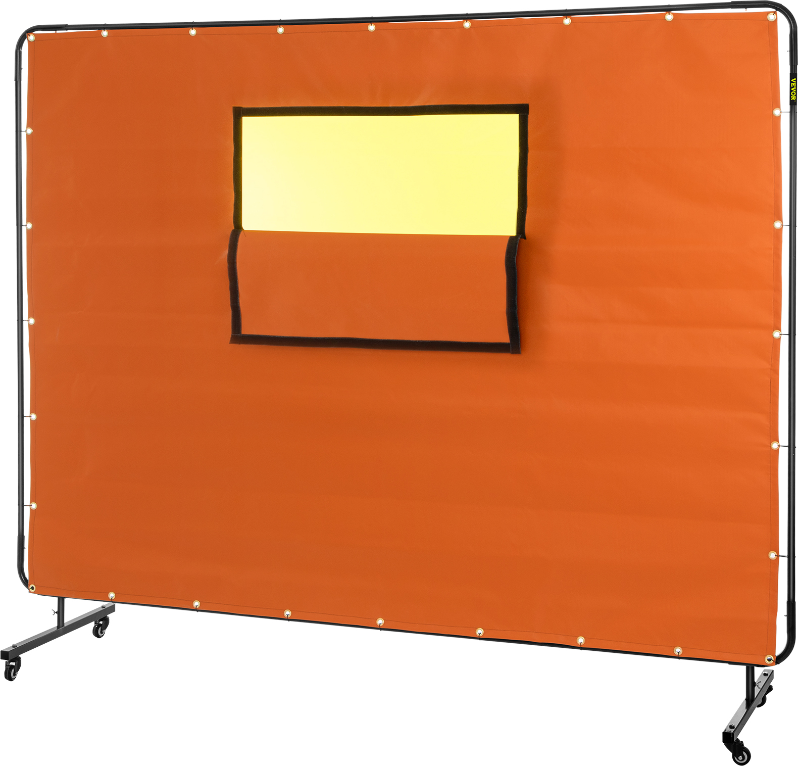 VEVOR Welding Curtain, 6' x 8', Welding Screen with Metal Frame & 4 ...