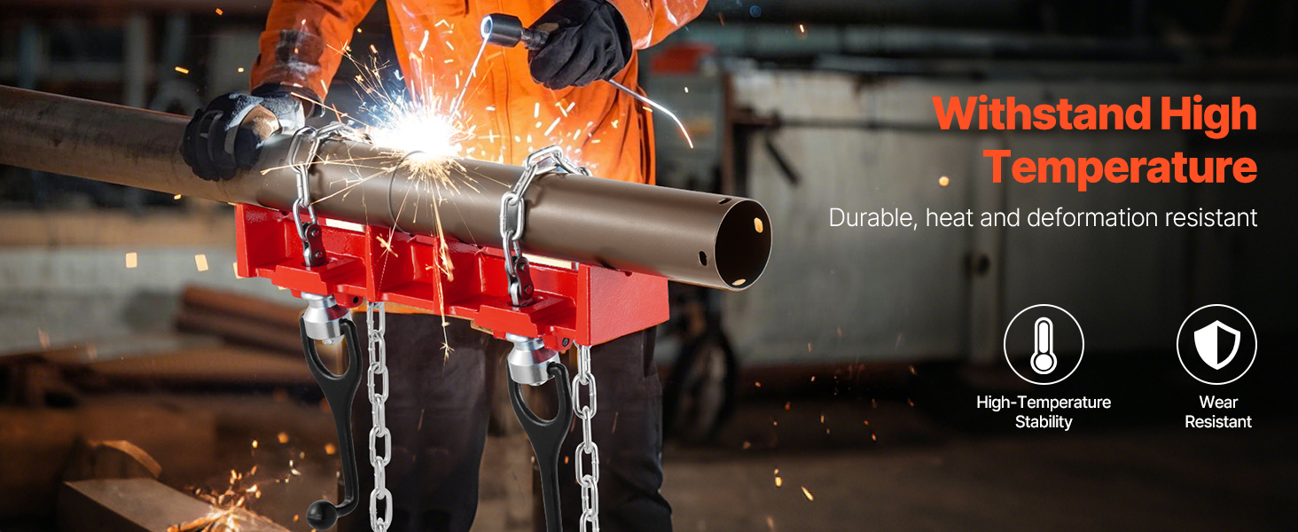 Pipe Welding Vise 1/2" to 8" Pipe Welding Clamp with Dual Chains & Handles | VEVOR US