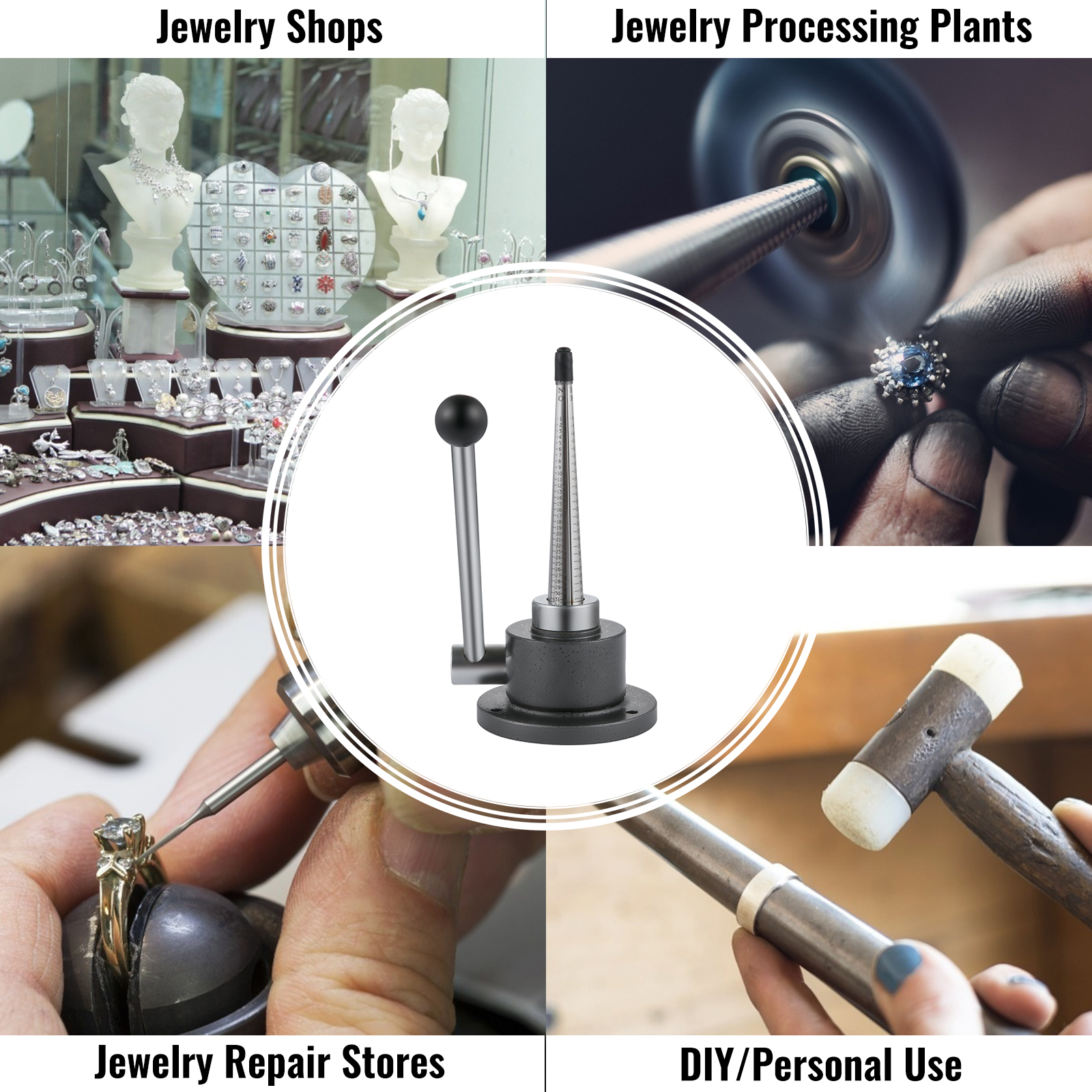 VEVOR Ring Stretcher Reducer Nodular Iron Coin Ring Stretcher with U.S ...