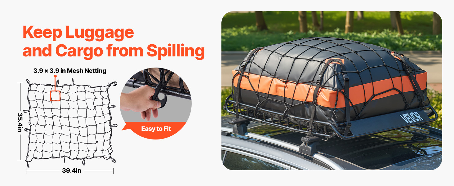 Universal Roof Rack Cargo Carrier Basket 51x36x4.1 in Car Top Luggage ...