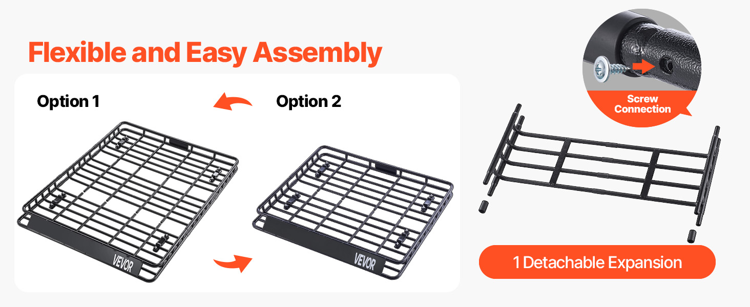 Universal Roof Rack Cargo Carrier Basket 64x50x4.1 in Car Top Luggage ...