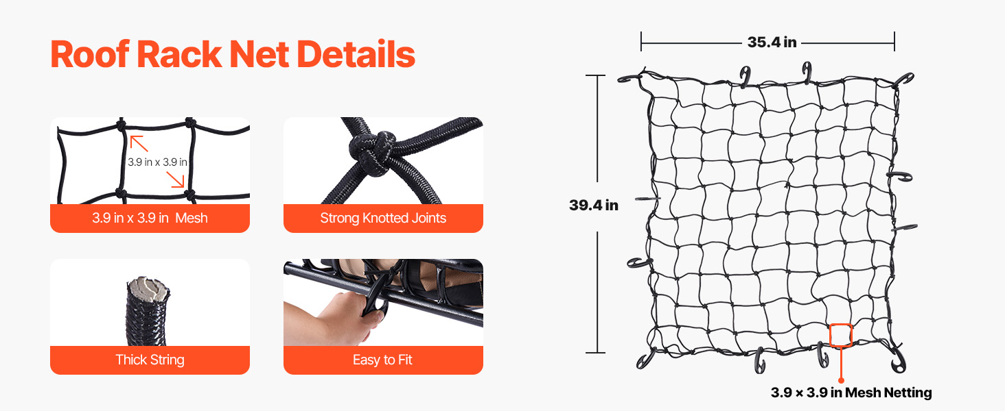 VEVOR Roof Rack Cargo Carrier Basket 64 x 50 x 4.1 in Car Top Luggage ...
