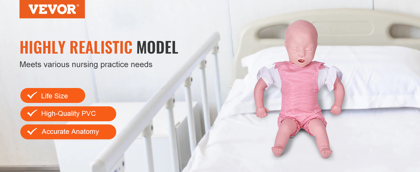 VEVOR Infant CPR Training Manikin, Heimlich Maneuver and ...