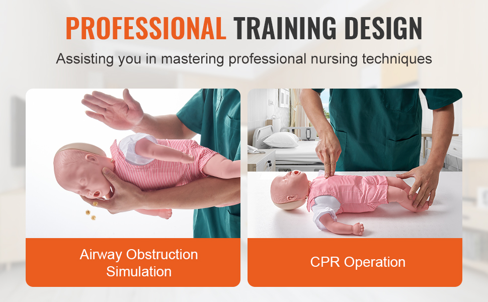 VEVOR Baby Infarction Model Infant Airway Obstruction Training Manikin ...