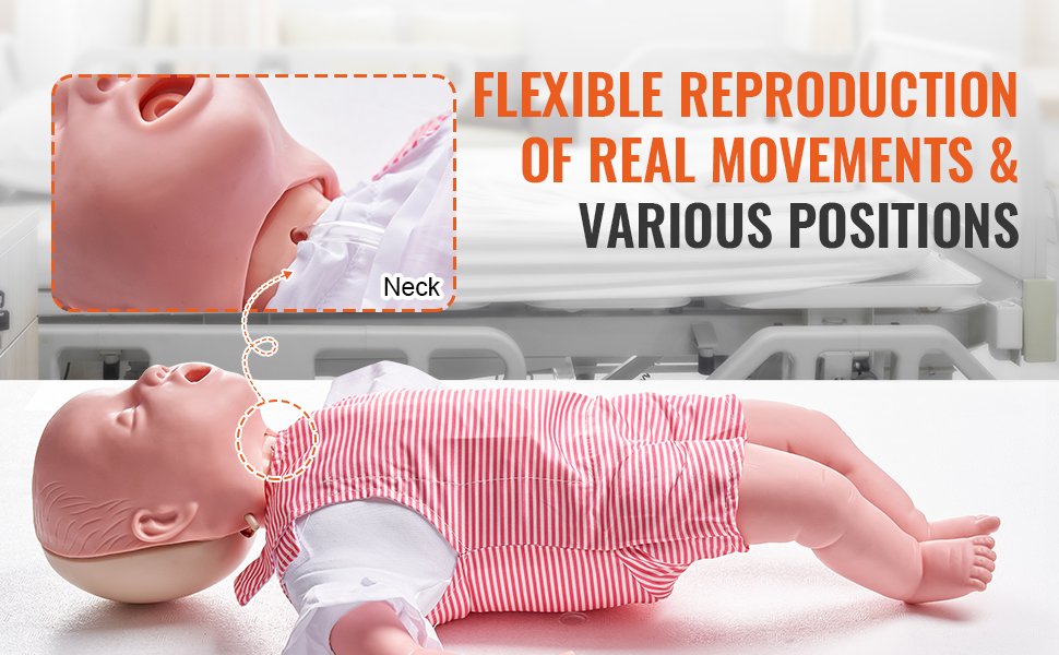 VEVOR Baby Infarction Model Infant Airway Obstruction Training Manikin ...