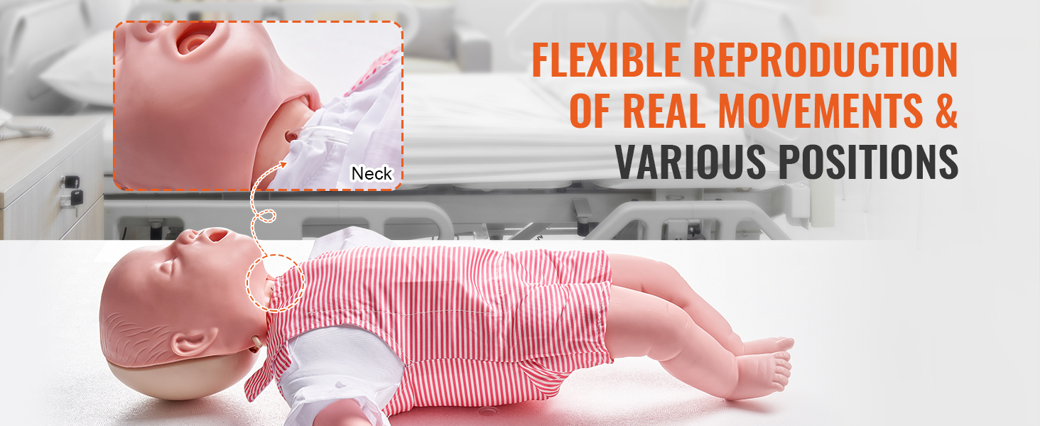 VEVOR Infant CPR Training Manikin, Heimlich Maneuver and ...
