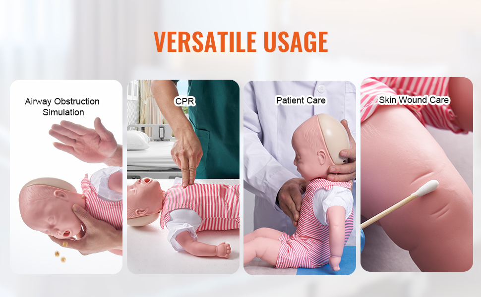 VEVOR Baby Infarction Model Infant Airway Obstruction Training Manikin ...